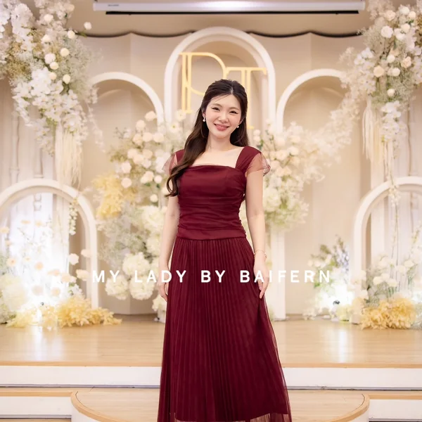 MY LADY BY BAIFERN ML0479 - ชุดไปงานแต่ง, ชุดออกงาน, ชุดงานแต่ง, เดรส, ชุดเดรสไปงานแต่ง